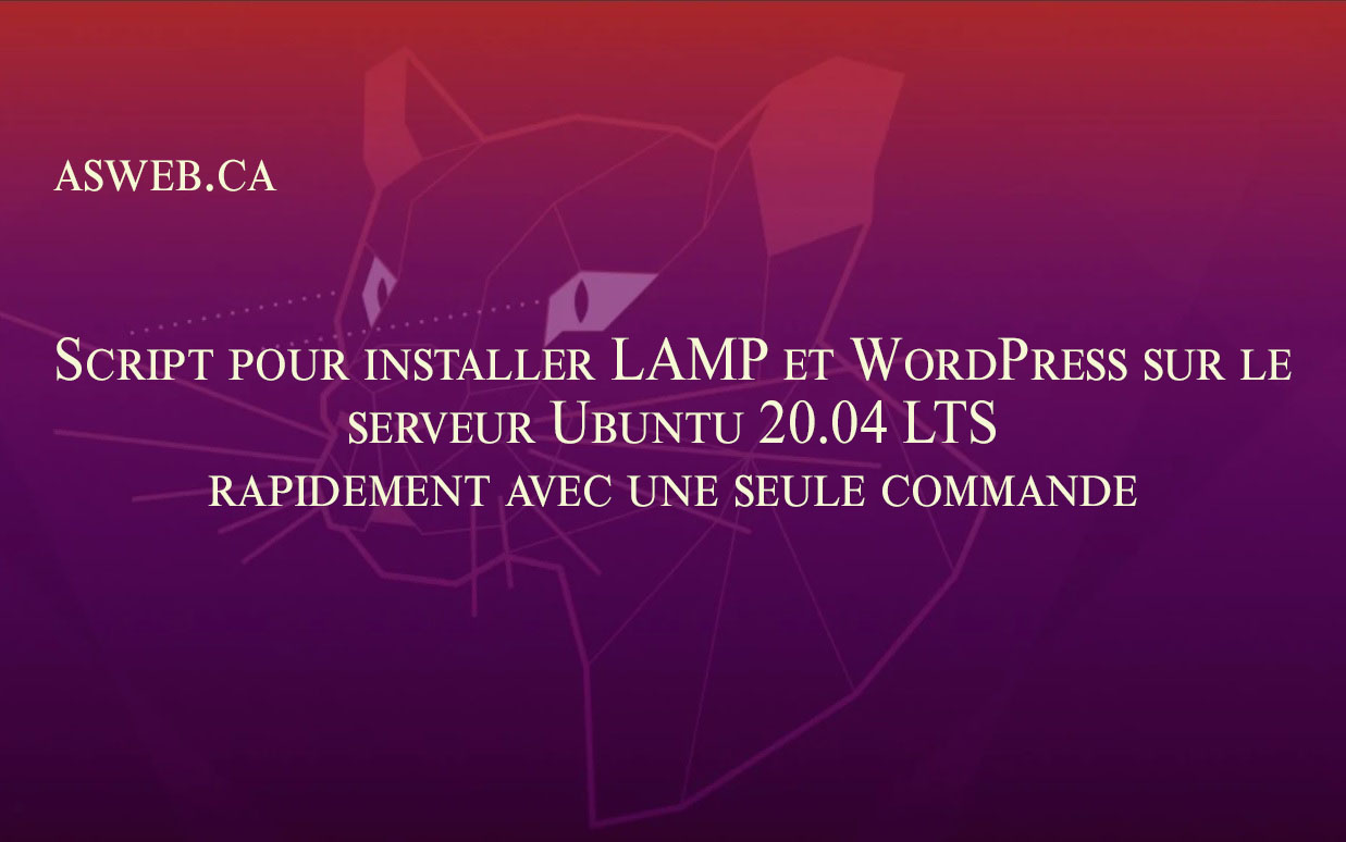 Script pour installer LAMP et WordPress sur le serveur Ubuntu 20.04 LTS rapidement avec une ...
